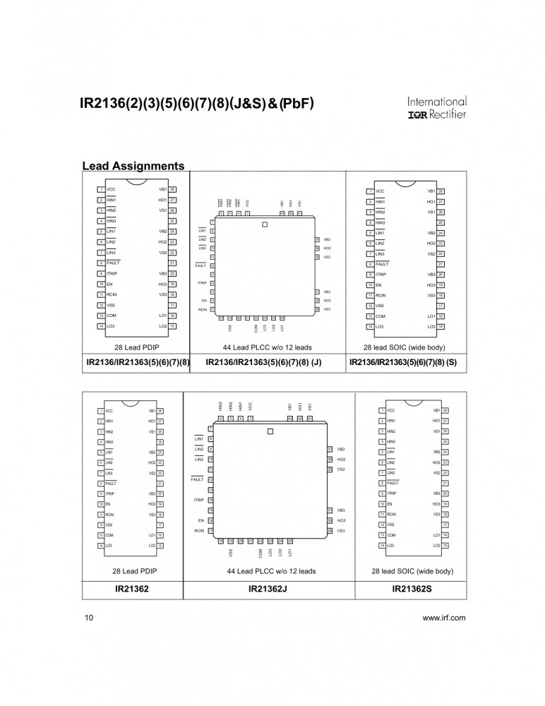 IR2136 datasheet page 10