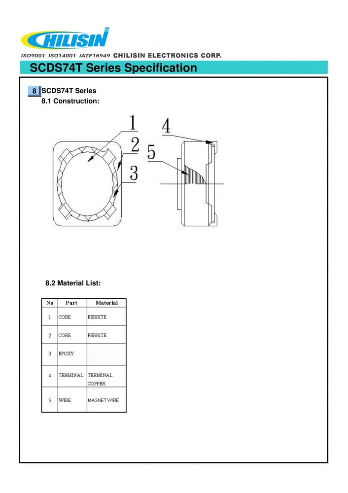 Chilisin SCDS74T specification page 5