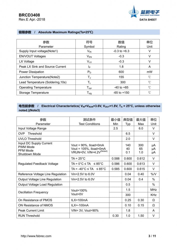 BRCD3408 datasheet page 3