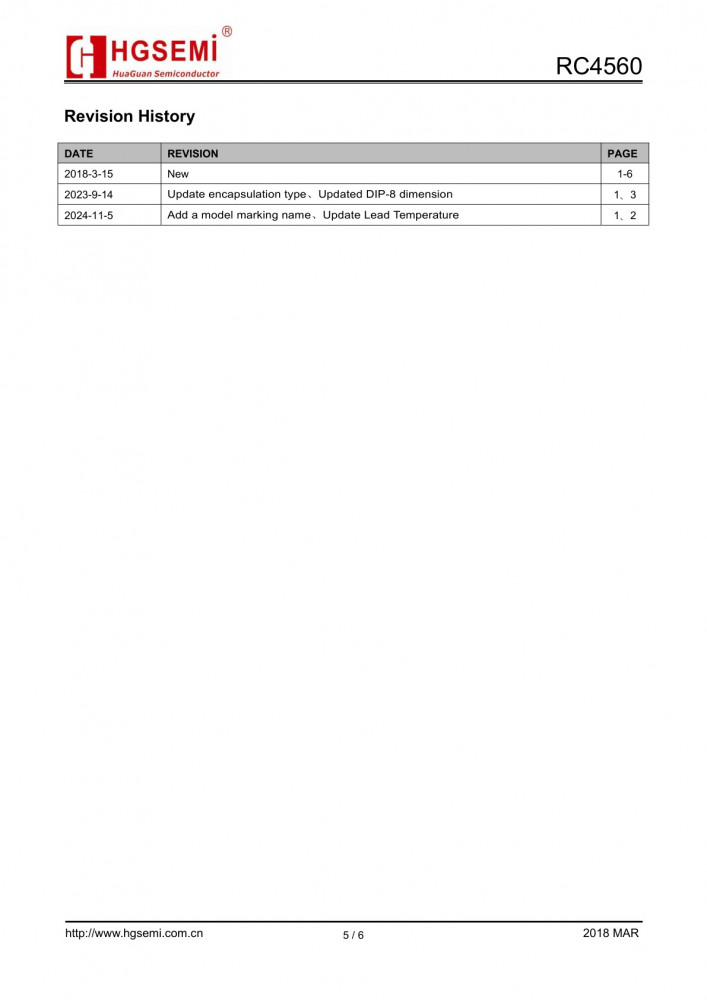 RC4560MM/TR datasheet page 5
