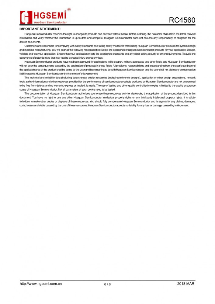 RC4560MM/TR datasheet page 6