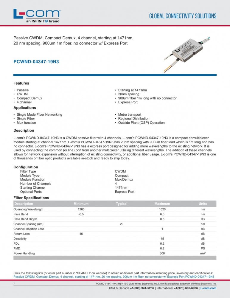 PCWND-04347-19N3 technical document page 1