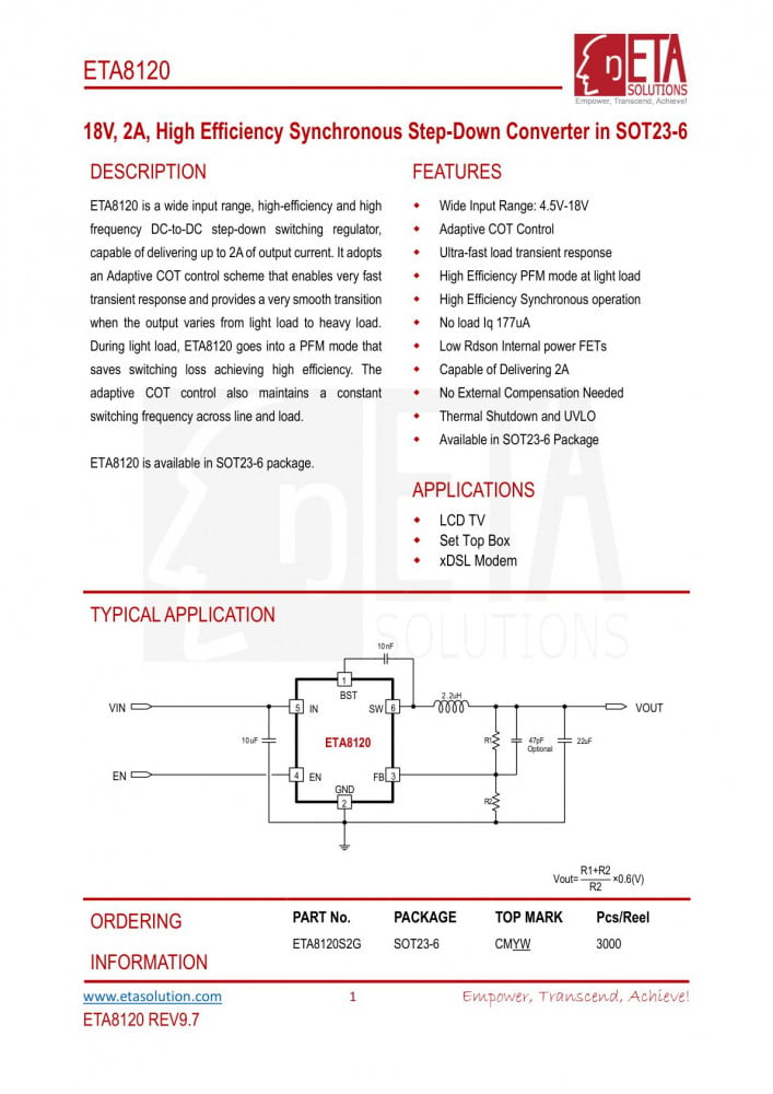 ETA8120S2G datasheet page 1