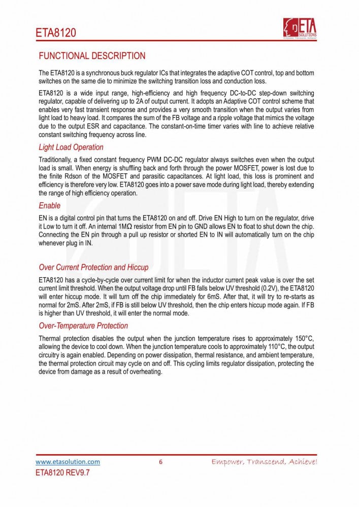 ETA8120S2G datasheet page 6