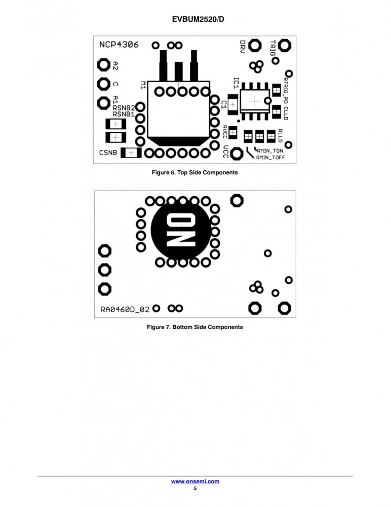 NCP4306 evaluation board manual page 5