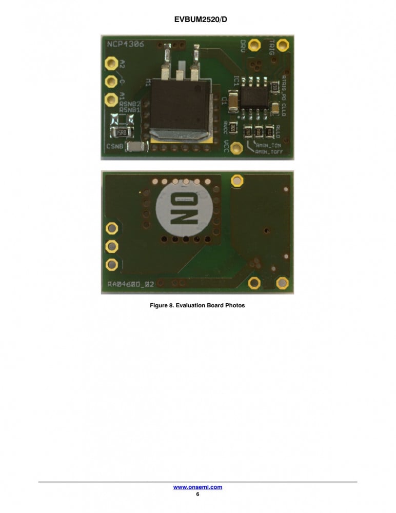 NCP4306 evaluation board manual page 6