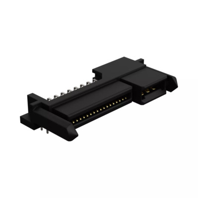 EXTreme LPHPower Receptacle Header, Right-Angle, 2 Power Contacts, 36 Signal Contacts, Select Gold (Au) Plating, for 2.36mm Thick PC Board, with Guide Posts for sale