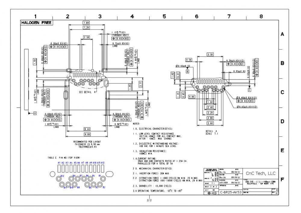 C-BR25-AK53 technical drawing page 2