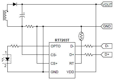 RT7203T - High-Integration Fast Charge Protocols Controller with Internal Feedback Compensation for sale
