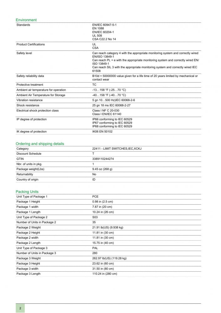 XCSM4102L2 technical document page 2