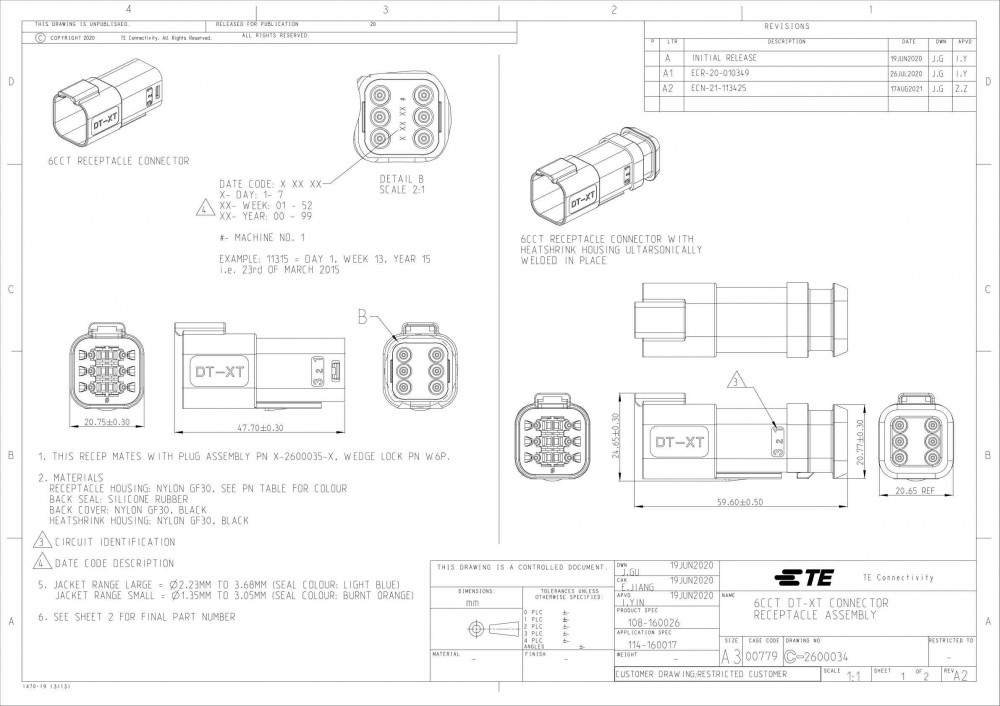 DEUTSCH 1-2600034-9 controlled drawing page 1