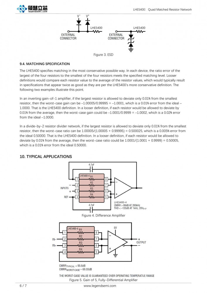 LHE5400 datasheet page 6