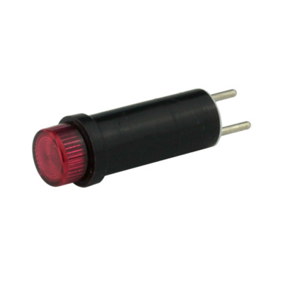 LED Panel Mount Indicator Amber .290″ Hi-Hat Straight Leads