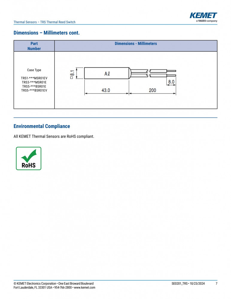 KEMET TRS technical document page 7