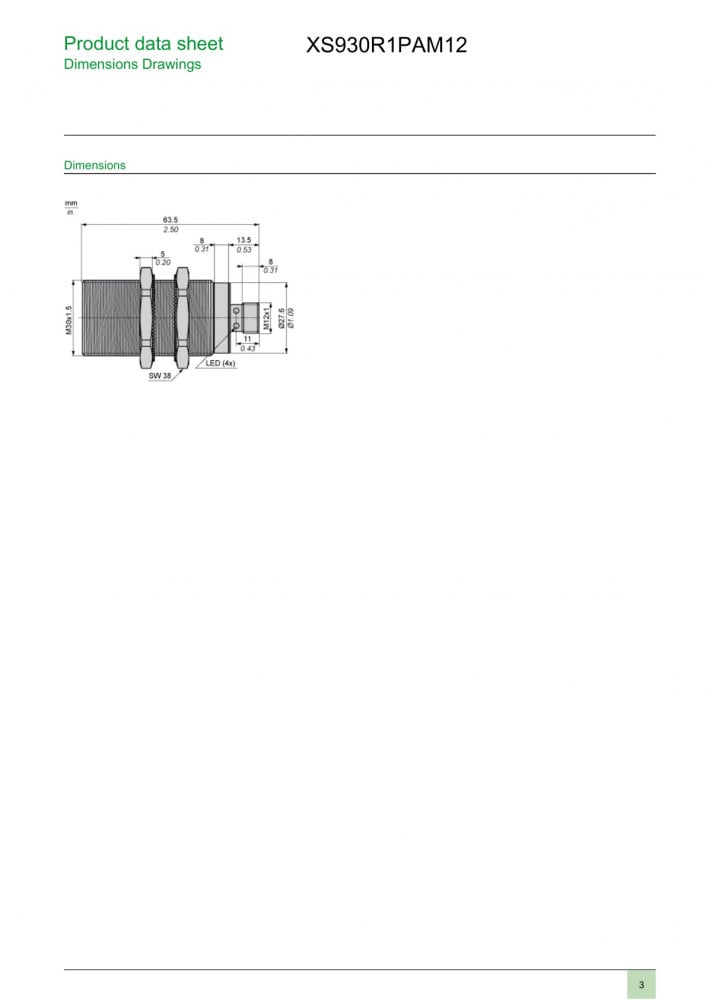XS930R1PAM12 datasheet page 3