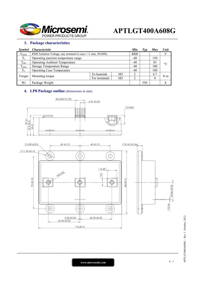 APTLGT400A608G datasheet page 4
