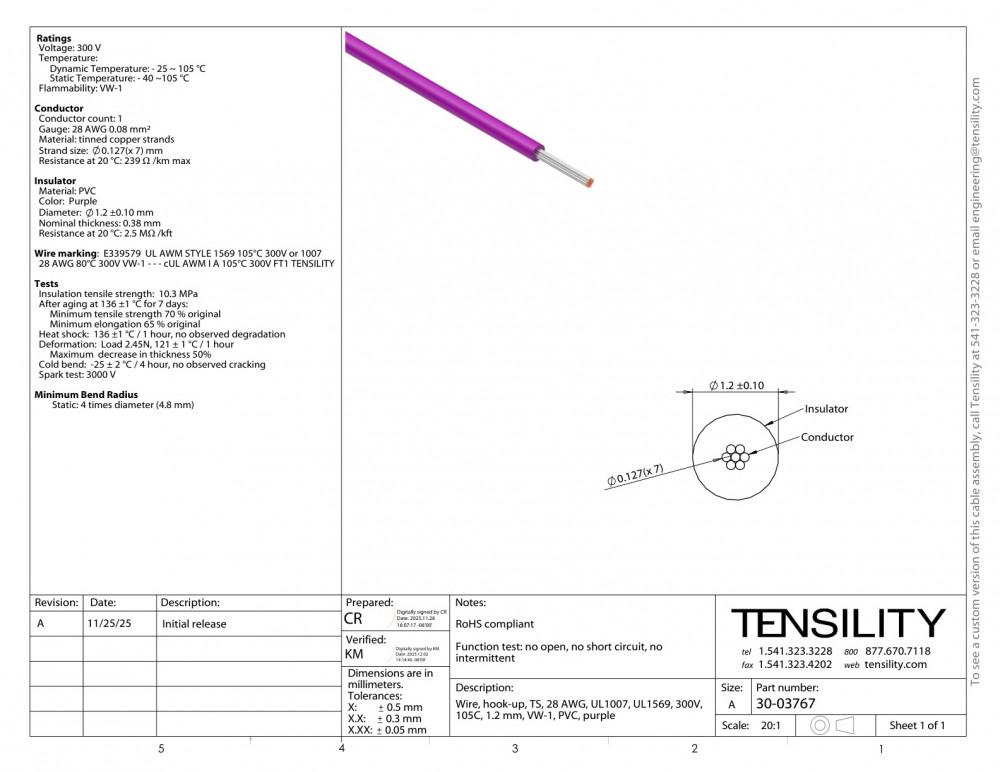 Tensility International 30-03767 product drawing