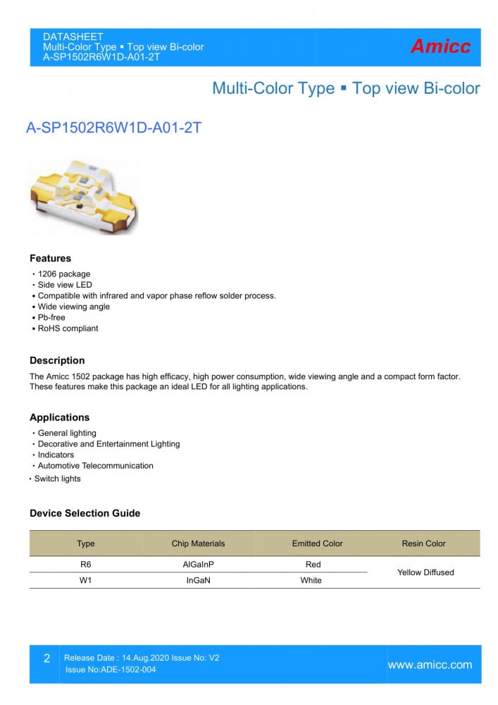 A-SP1502R6W1D-A01-2T datasheet page 2