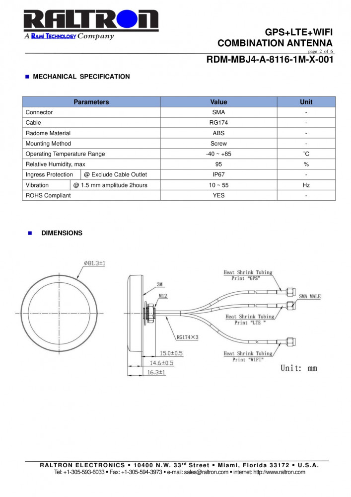 Raltron datasheet page 2