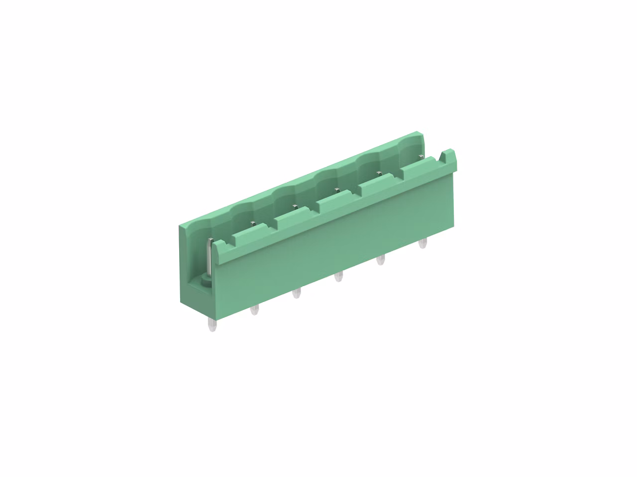 7.62mm Pitch Eurostyle Vertical PCB Header, Open Ends, 6 Circuits for sale