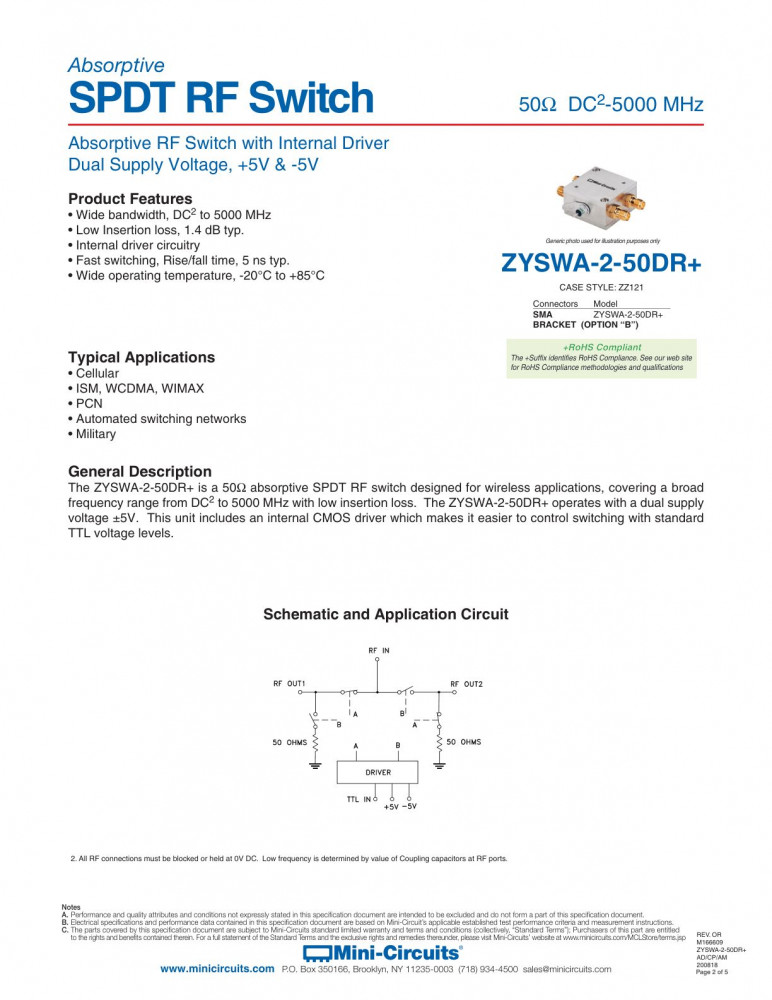 ZYSWA-2-50DR+ datasheet page 2