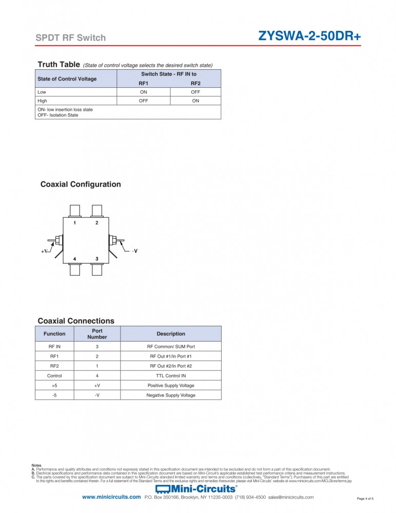 ZYSWA-2-50DR+ datasheet page 4