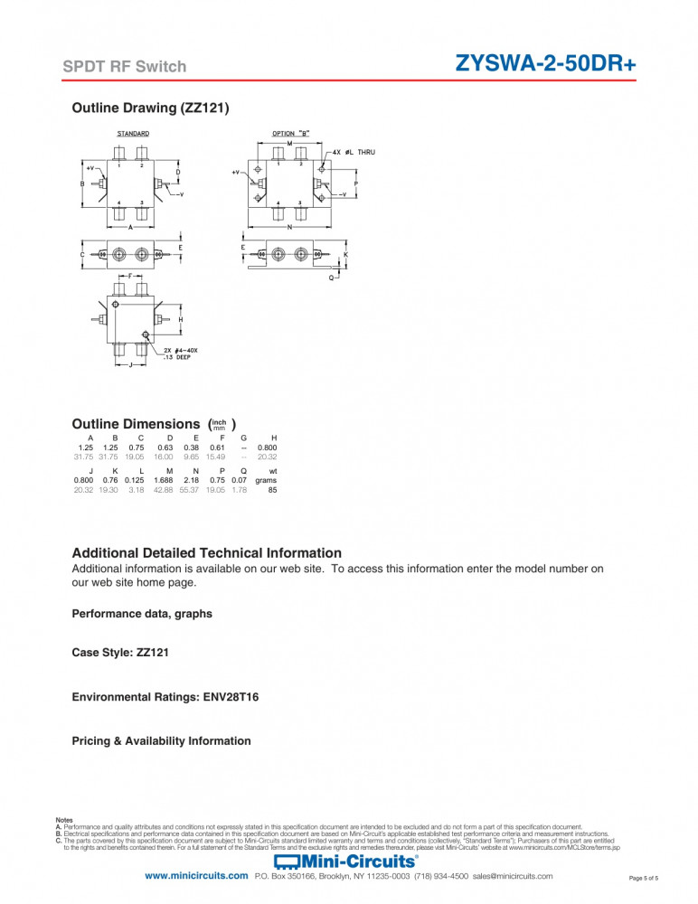ZYSWA-2-50DR+ datasheet page 5