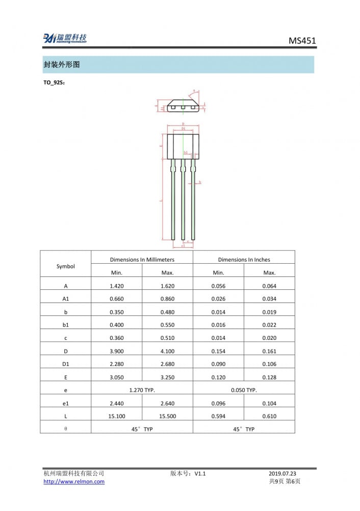 MS451 datasheet page 6
