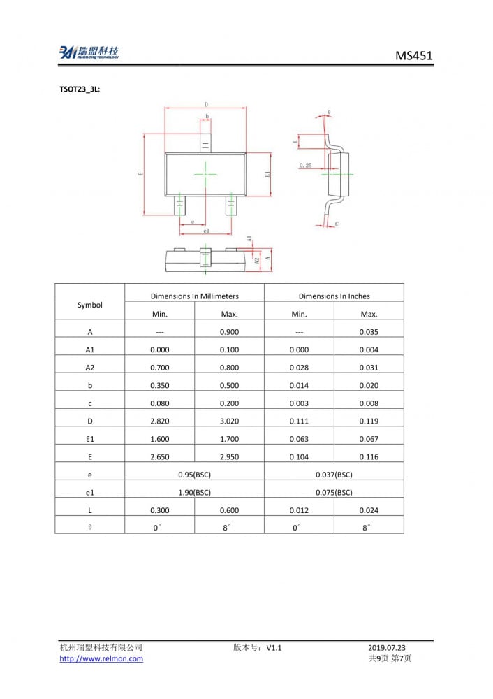 MS451 datasheet page 7