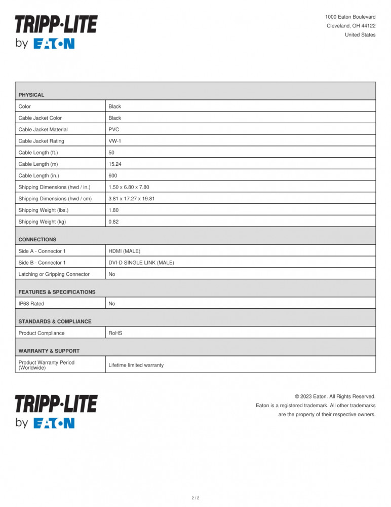 P566-050 technical document page 2