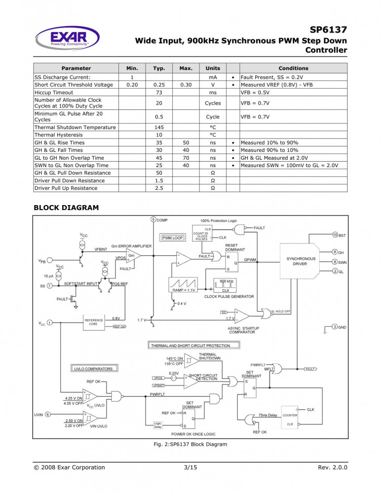 SP6137 datasheet page 3