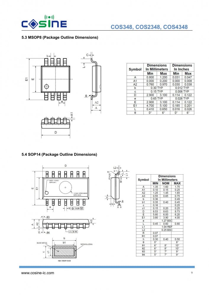 COS2348SR datasheet page 9