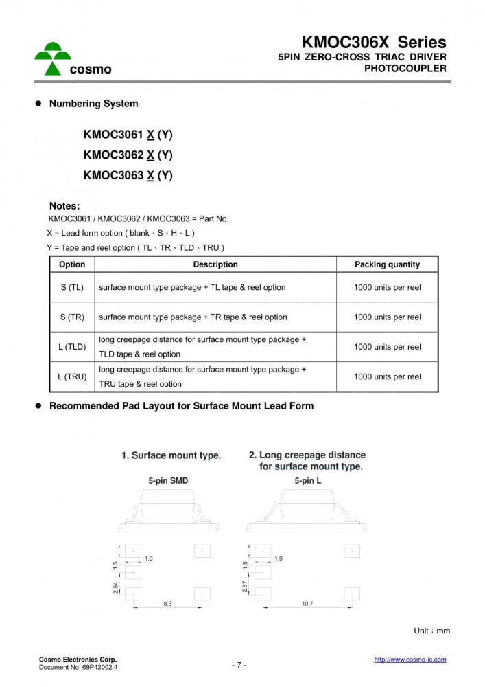 KMOC3063S datasheet page 7
