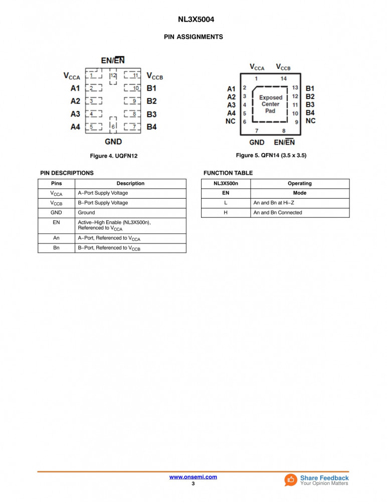 NL3X5004 datasheet page 3