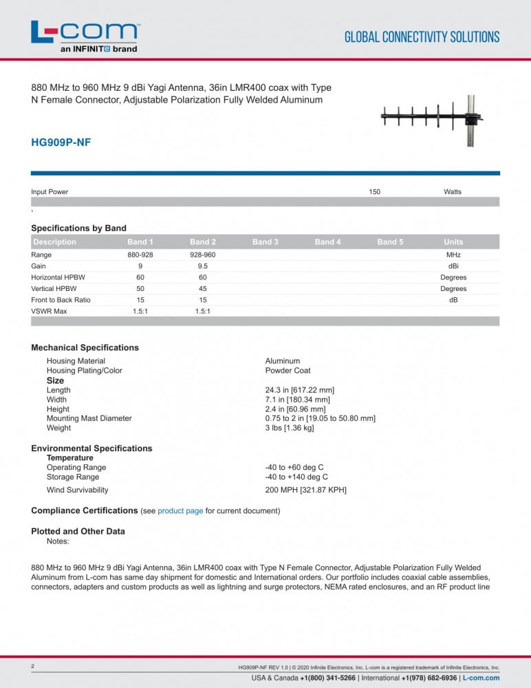 HG909P-NF technical document page 2