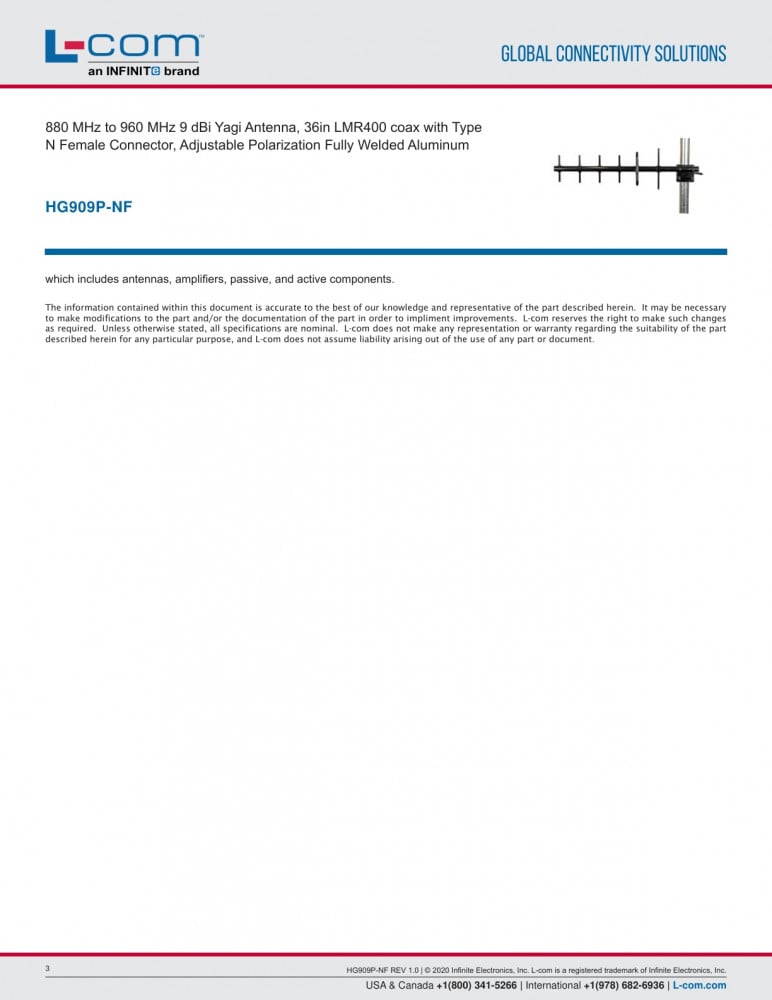 HG909P-NF technical document page 3