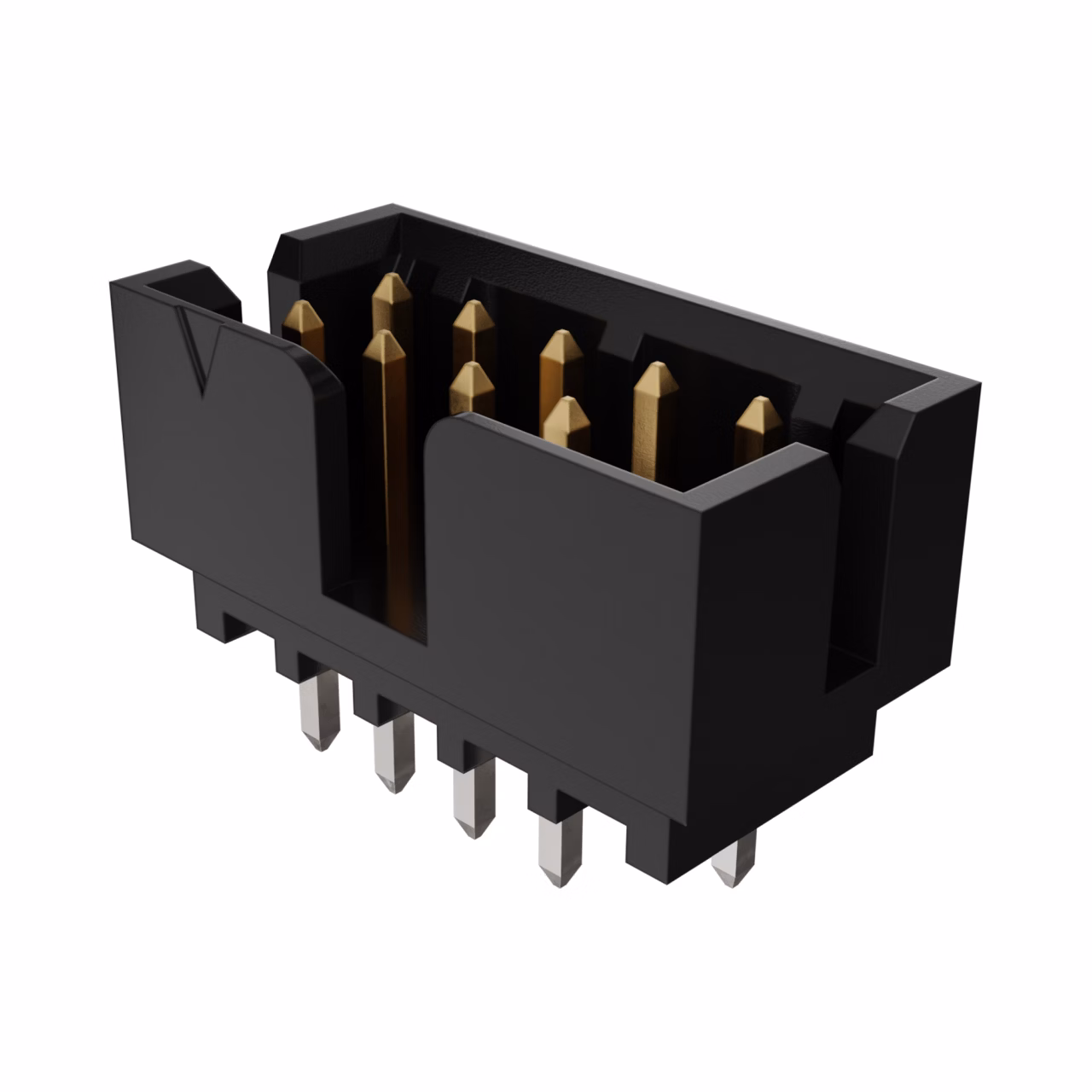 2.00mm Pitch, Milli-Grid PCB Header, Dual Row, Vertical, Through Hole, Shrouded, 10 Circuits, Circuit 9 Voided, 0.38µm Gold (Au) Plating, 2.50mm Tail Length, Dual Side Slots, Center Polarization, Tube for sale