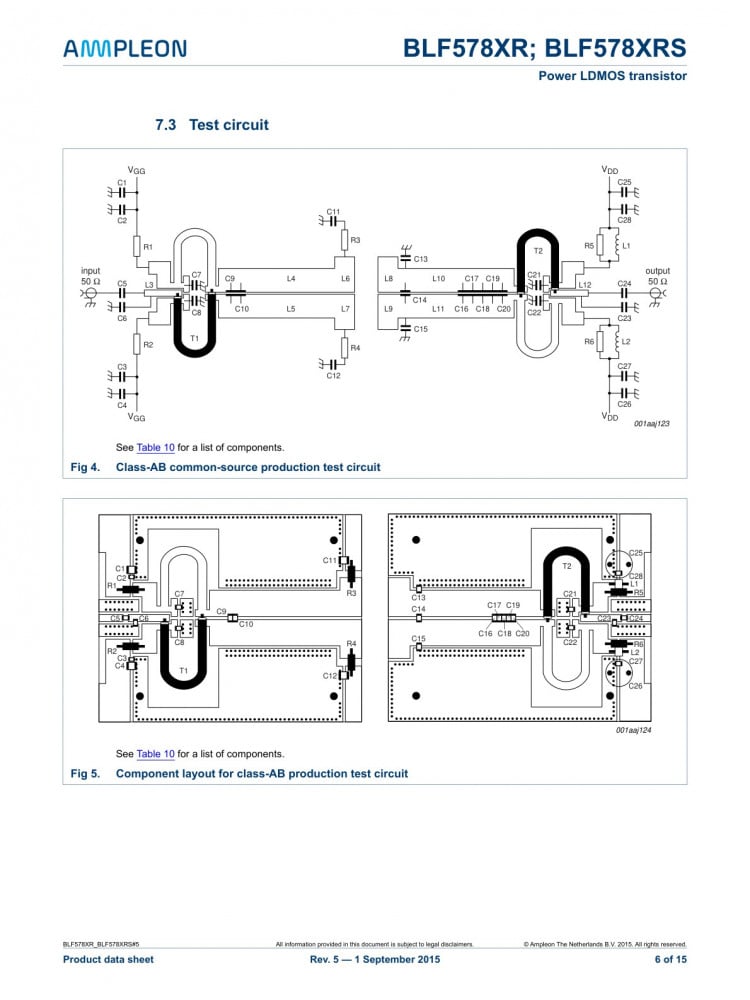 BLF578XR datasheet page 6