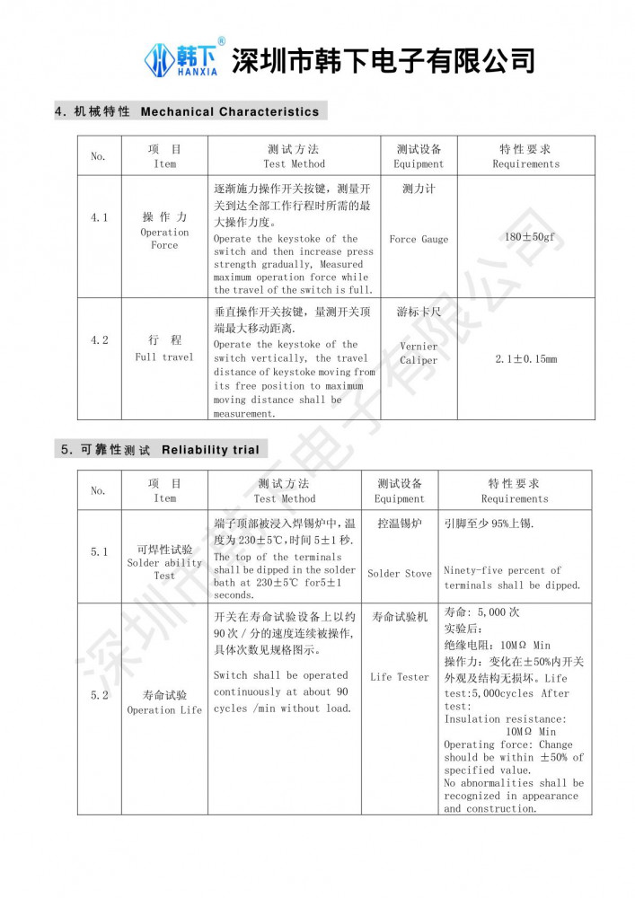 HX PS5.8x5.8-6P CC technical document page 4