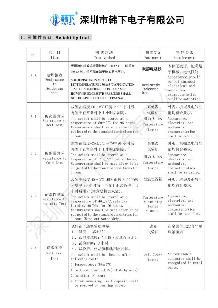 HX PS5.8x5.8-6P CC technical document page 5