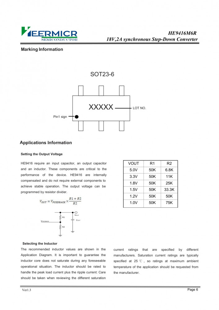 HE9416M6R datasheet page 6