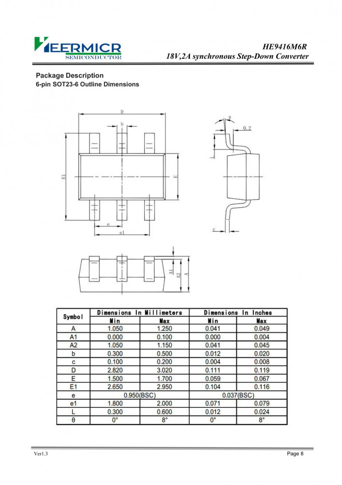 HE9416M6R datasheet page 8