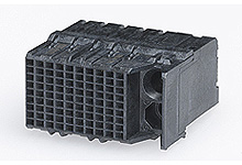 Impact 100 Ohm 3 Pair Right-Angle Daughtercard Receptacle, Right Guided,  16 Columns, 144 Circuits, Plated Through Hole Dimension 0.46mm, Lead-Free