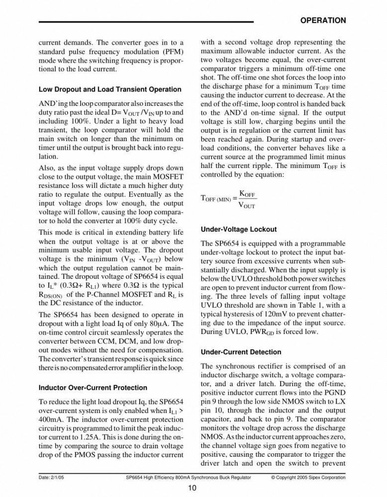 SP6654 technical document page 10