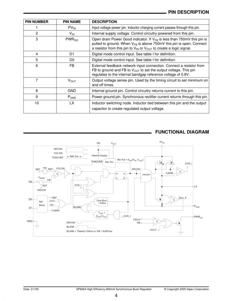 SP6654 technical document page 4