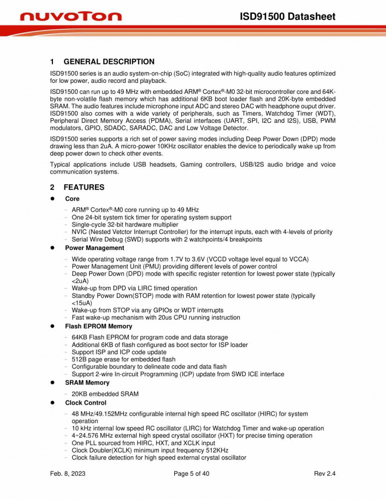 ISD91535ADI datasheet page 5