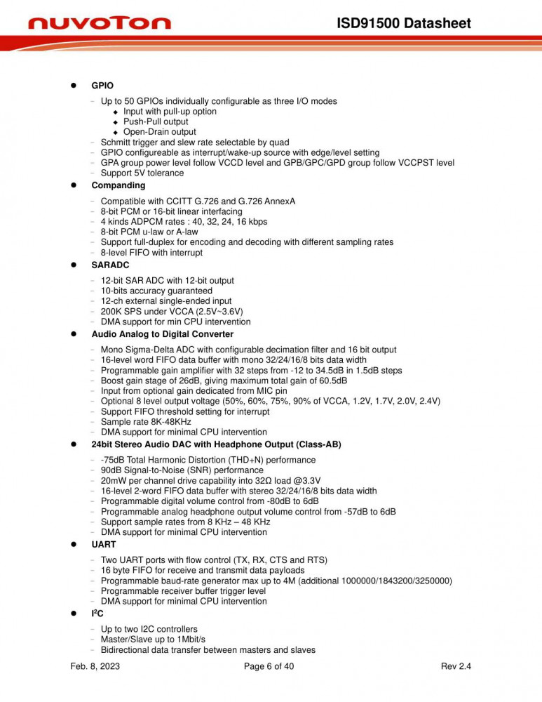 ISD91535ADI datasheet page 6