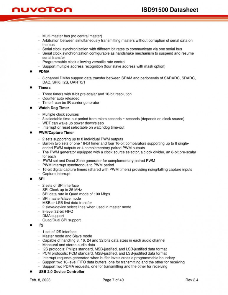 ISD91535ADI datasheet page 7