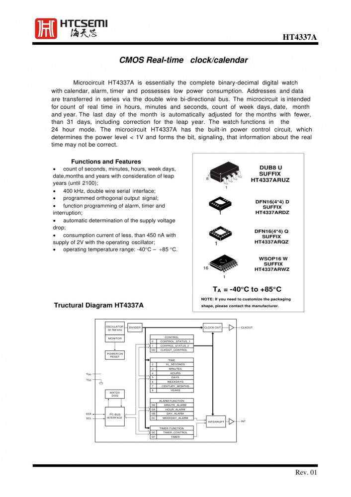 HT4337A datasheet page 1