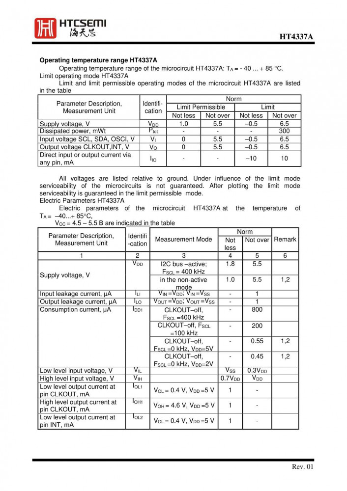 HT4337A datasheet page 3